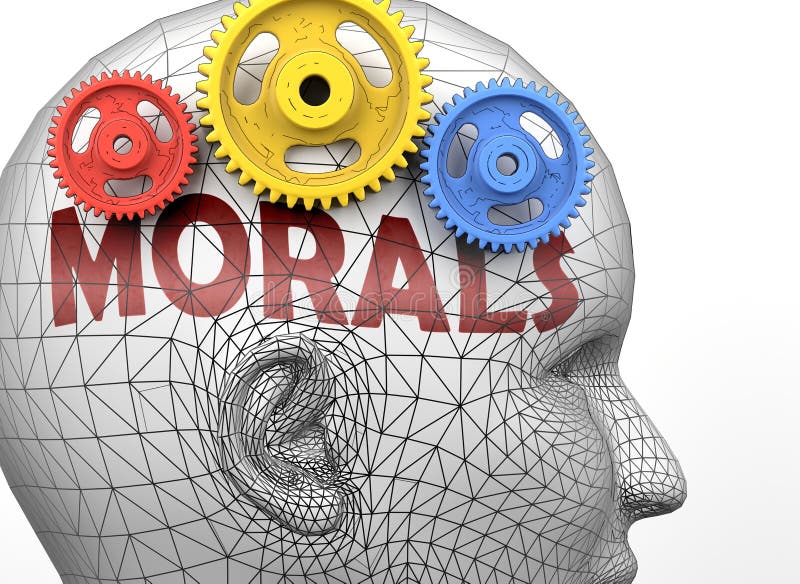 Morals and Human Mind - Pictured As Word Morals Inside a Head To ...