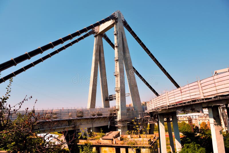 Morandi Bridge Genoa Italy editorial image. Image of italy - 124343365