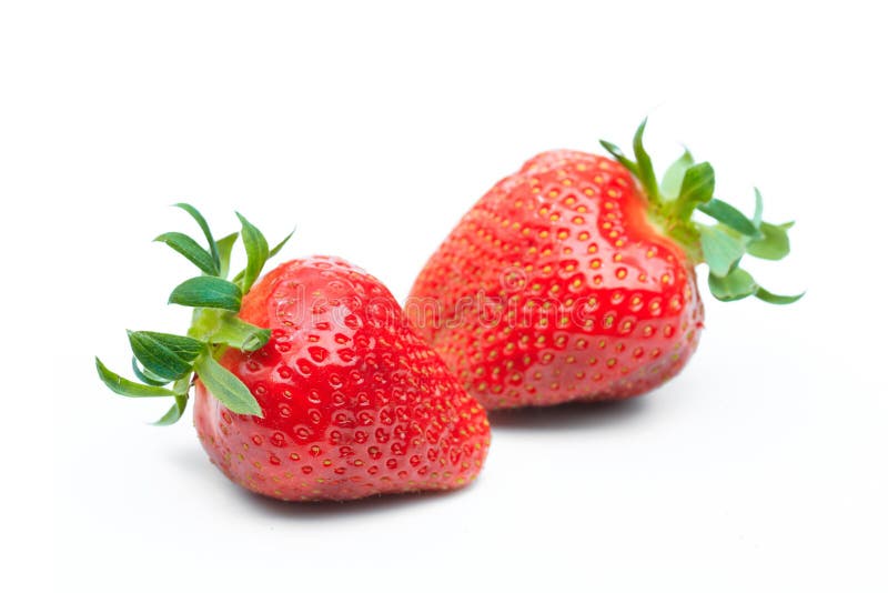 Morango De Morango Vermelho Isolado Na Imagem De Fundo Branca Foto de ...