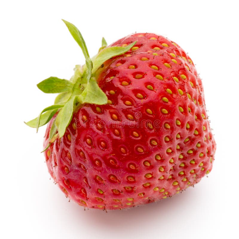 Morango Isolada Na Baga Fresca Do Fundo Branco Foto de Stock - Imagem ...