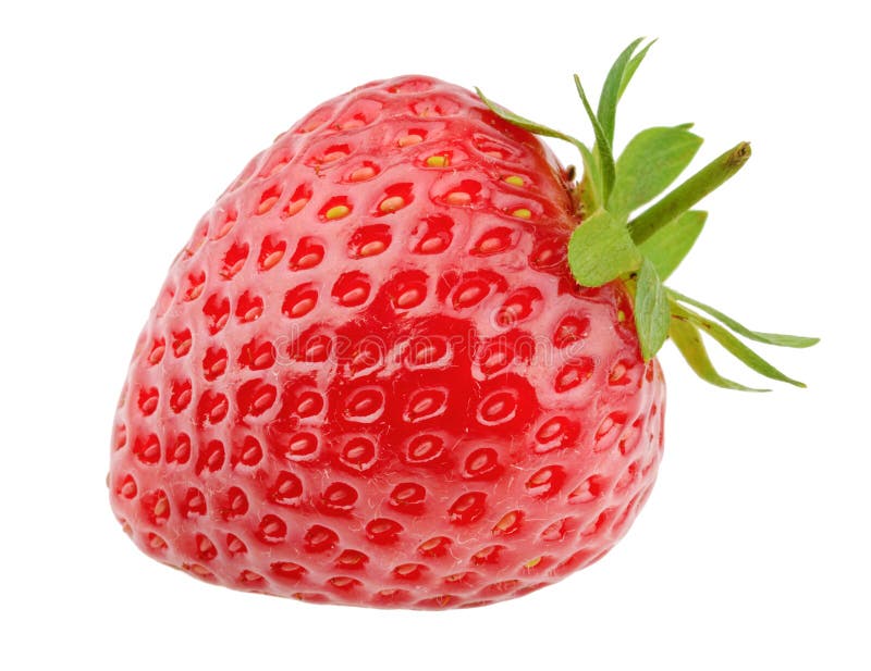 Morango Vermelha Isolada No Fundo Branco Foto de Stock - Imagem de ...