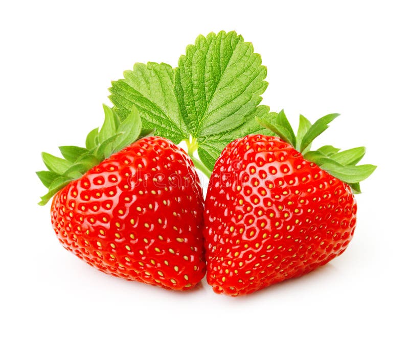 Morango De Morango Vermelho Isolado Na Imagem De Fundo Branca Foto de ...