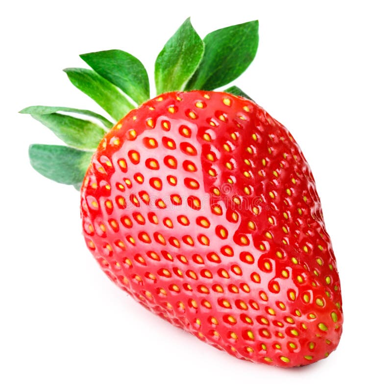 Morango Vermelha Da Baga Isolada No Fundo Branco Foto de Stock - Imagem ...