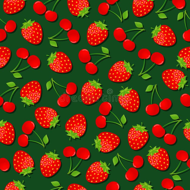 Teste Padrão Sem Emenda Da Morango Ilustração do Vetor - Ilustração de ...