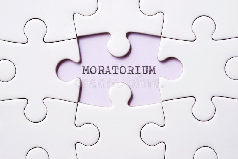 Moratorium concept view stock photo. Image of creative - 215336788