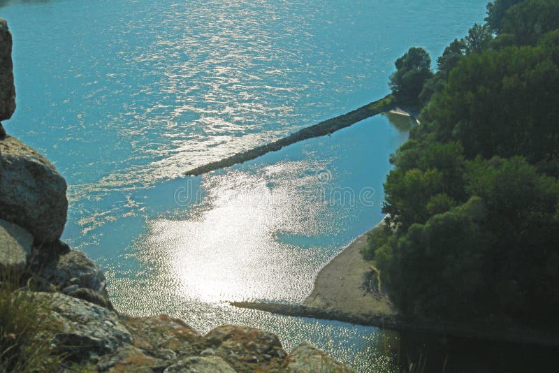 Morava River Flows into Danube River Near Devin Castle, Bratislava ...