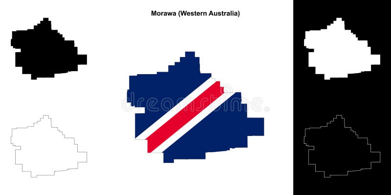 Morawa outline map stock illustration. Illustration of outline - 334804654