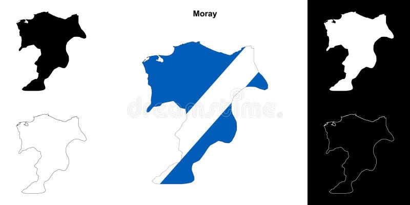Moray outline map stock vector. Illustration of cartography - 323681197