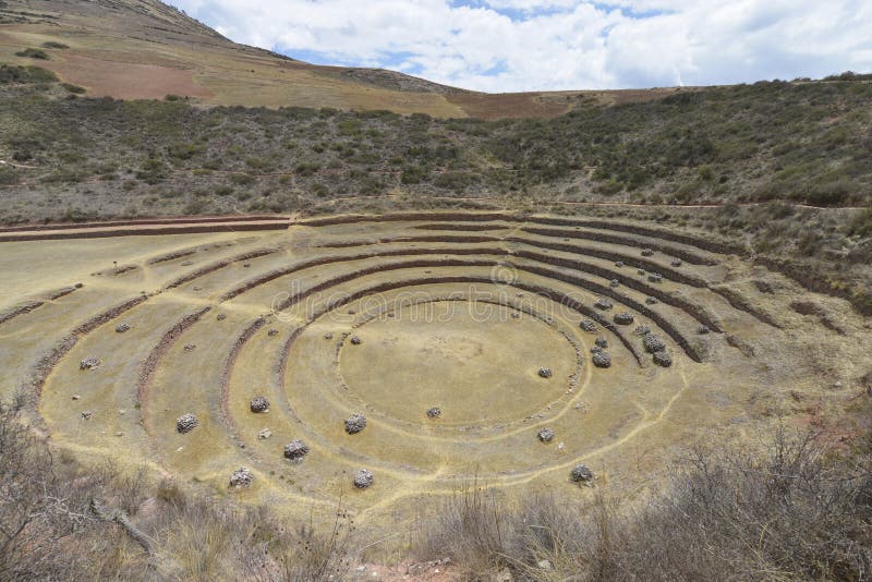 Moray, Cusco, Peru stock image. Image of construction - 64155129