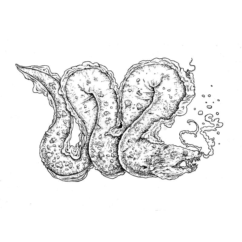 Moray eel stock illustration. Illustration of tattoo - 52948580
