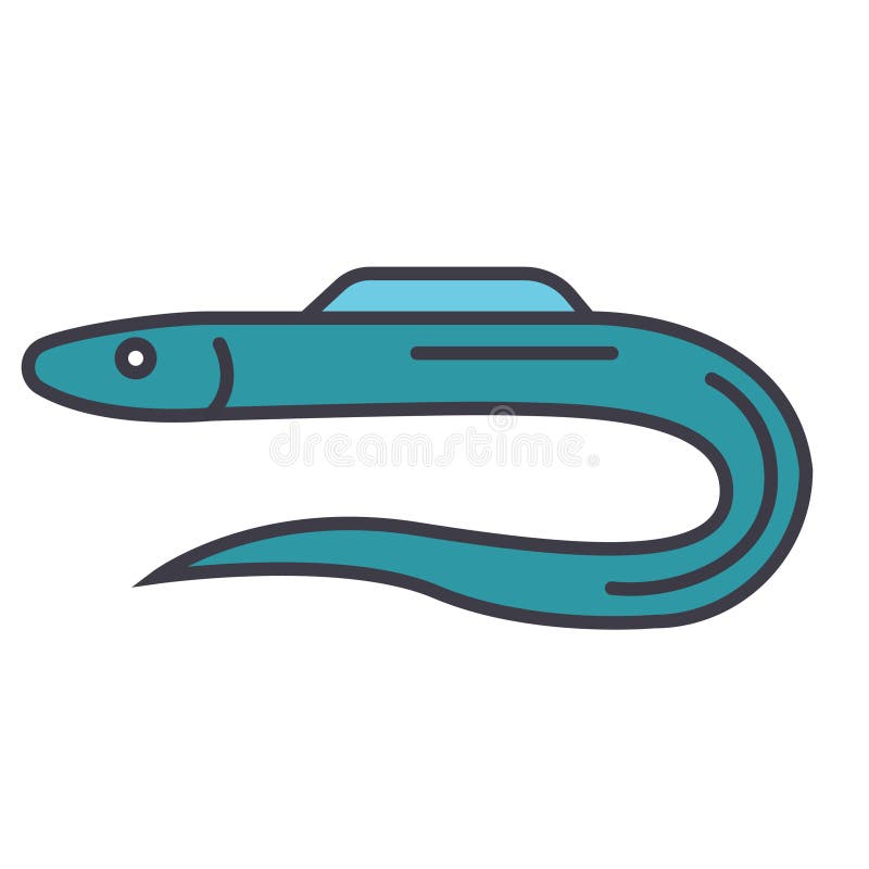 Moray Eel Illustration stock vector. Illustration of animals - 133968413