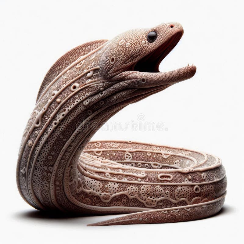 Moray Eel Isolated on White Background Stock Illustration ...