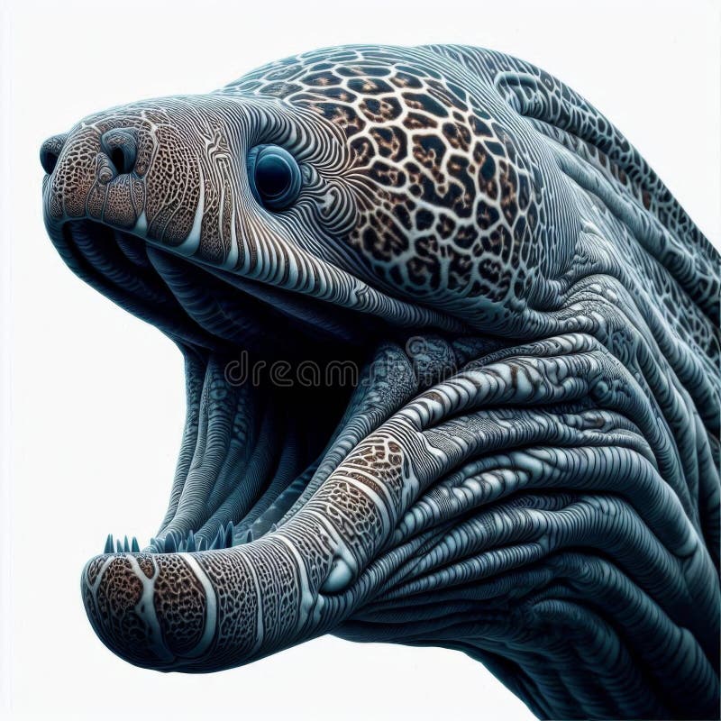 Moray Eel Isolated on White Background Stock Illustration ...