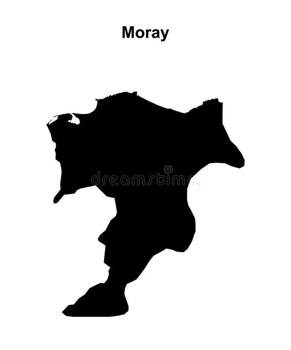 Moray outline map stock vector. Illustration of councils - 360654292