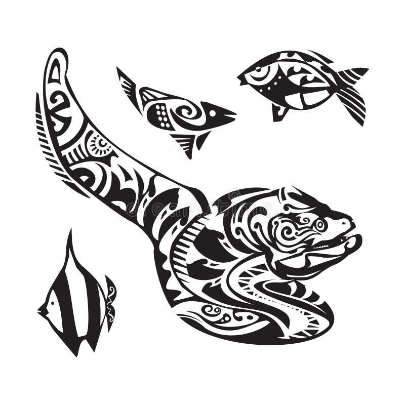 Moray Tattoo Maori Style Stock Illustrations – 3 Moray Tattoo Maori ...