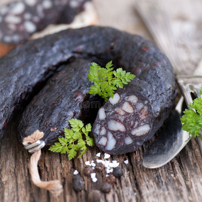 Morcilla foto de archivo. Imagen de hierbas, pimienta - 24477344