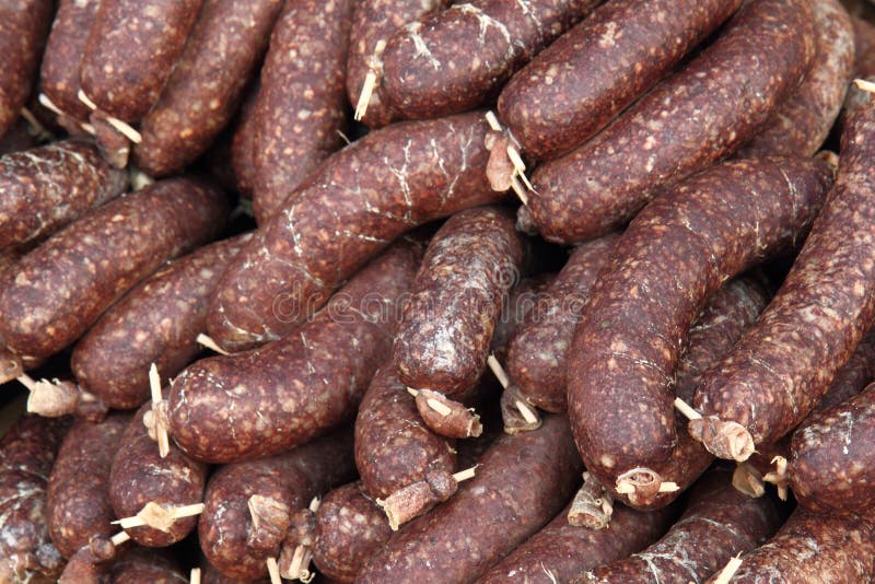 Morcilla (comida Tradicional Checa) Imagen de archivo - Imagen de negro ...