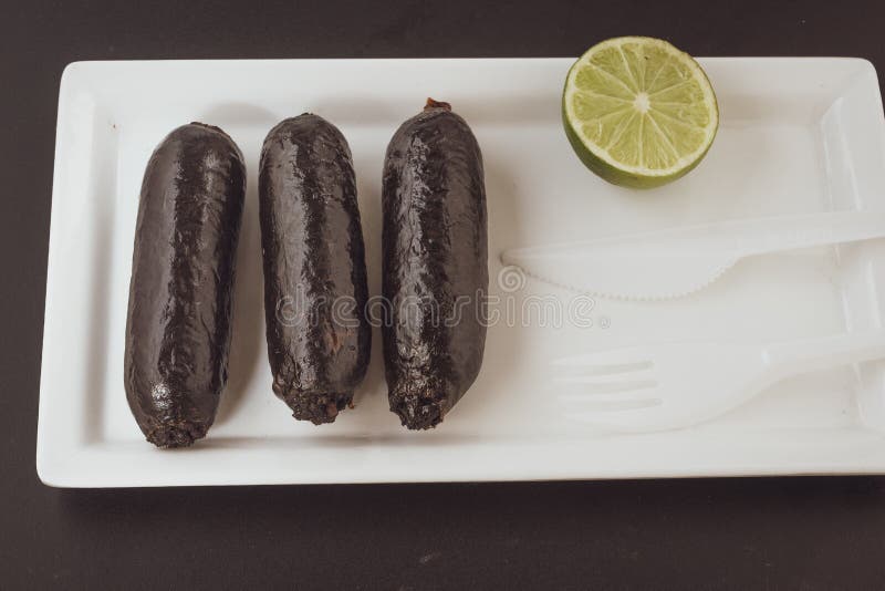 Morcilla, a Traditional Colombian Sausage. Stock Image - Image of ...