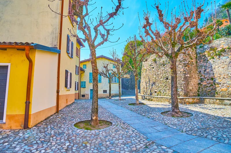 Piazza San Rocco, Morcote, Switzerland Stock Photo - Image of prealps ...