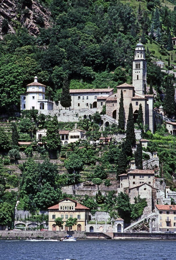 Morcote, Zwitserland stock foto. Image of kerk, meer - 59735324