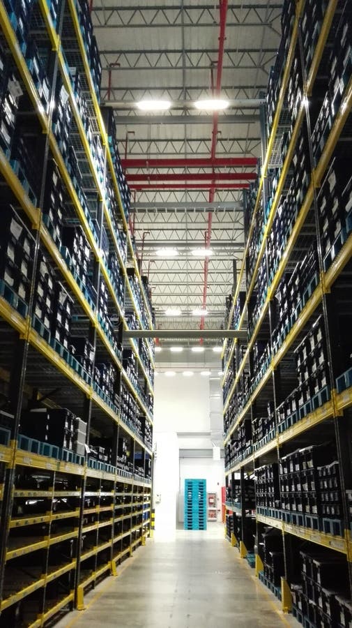 The Morden Warehouse for Storing Purchasing Parts Stock Image - Image ...
