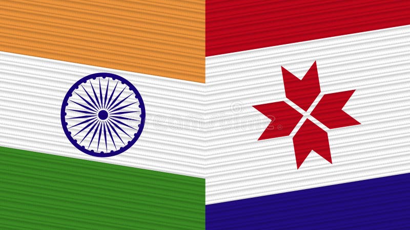 Mordovia and India Two Half Flags Together Stock Illustration ...