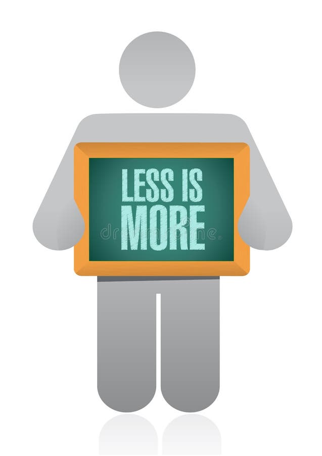Less is More Avatar Sign Concept Stock Illustration - Illustration of ...