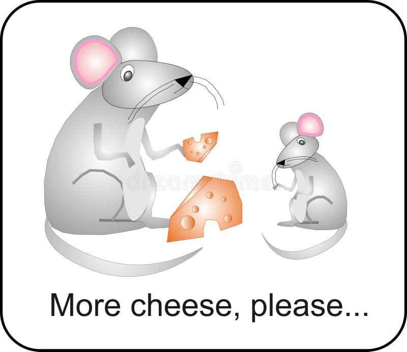 More Cheese..Please stock vector. Illustration of animated - 7429389