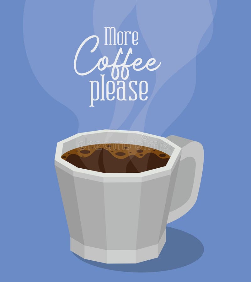 Coffee Please Hand Drawn Vector Illustration with Cute Cat Comic ...