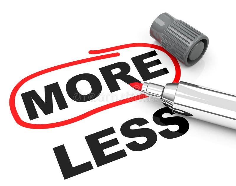 More and less stock illustration. Illustration of amount - 46350424