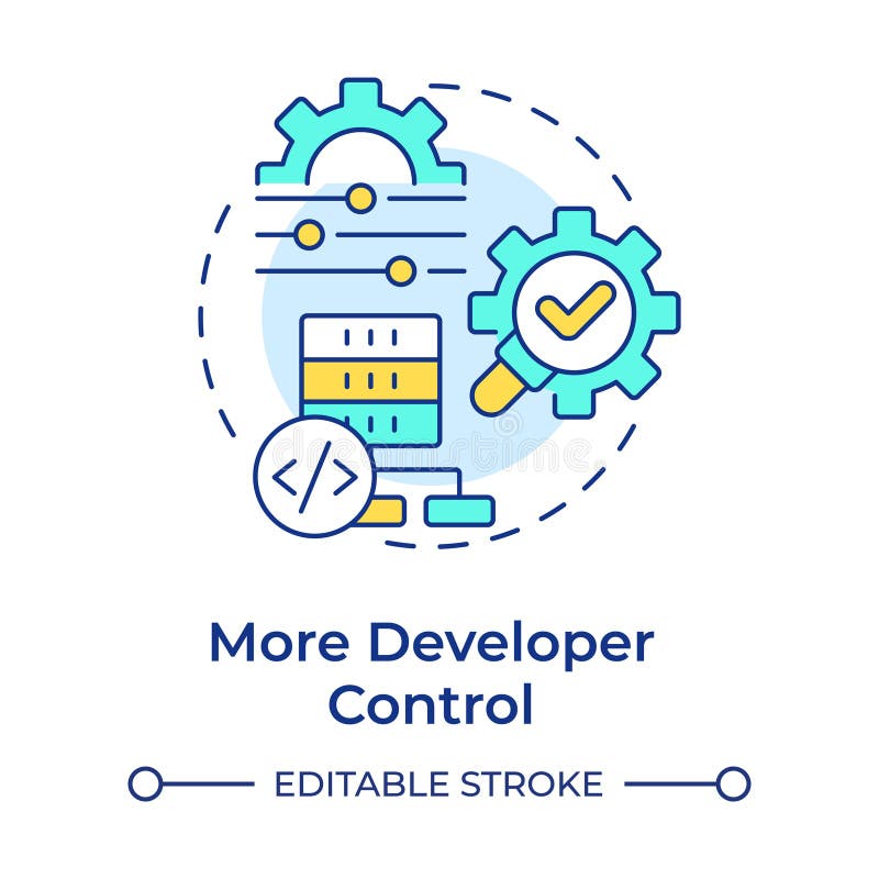 More Developer Control Multi Color Concept Icon Stock Illustration ...