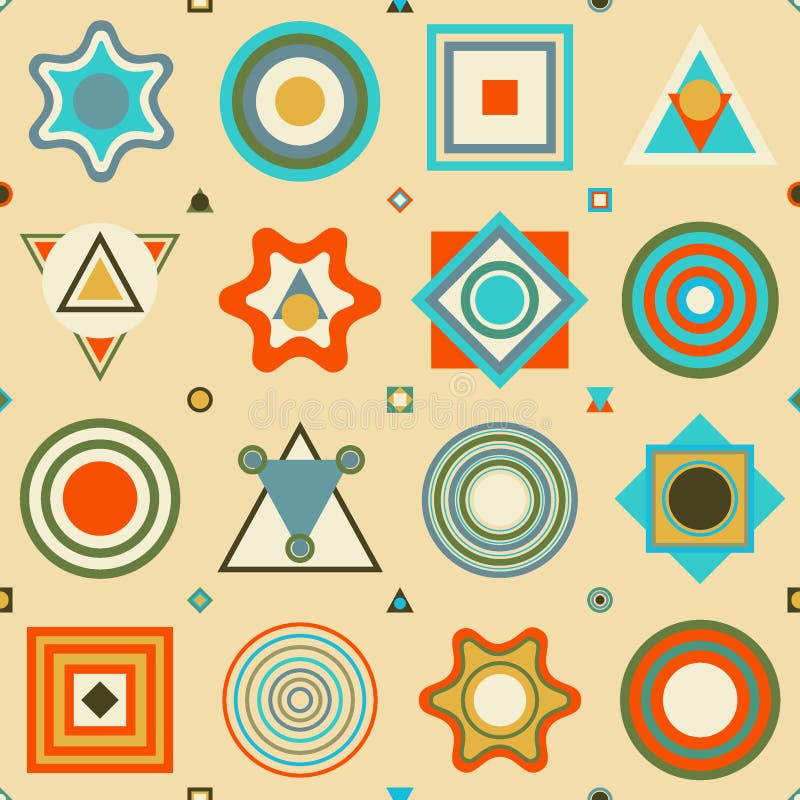 More Geometric Shapes Seamless Vector Stock Vector - Illustration of ...