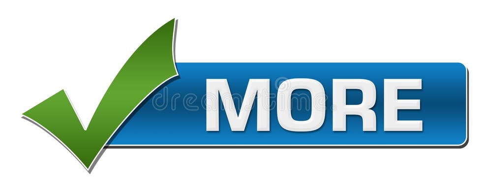 More Green Tick Mark Blue Horizontal Stock Illustration - Illustration ...