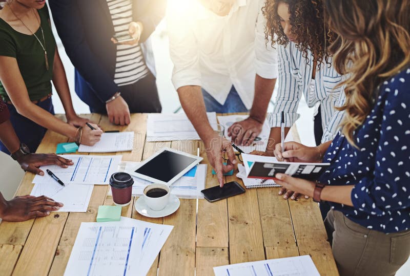 Teamwork Equals Success. Portrait of a Team of Professionals Standing ...