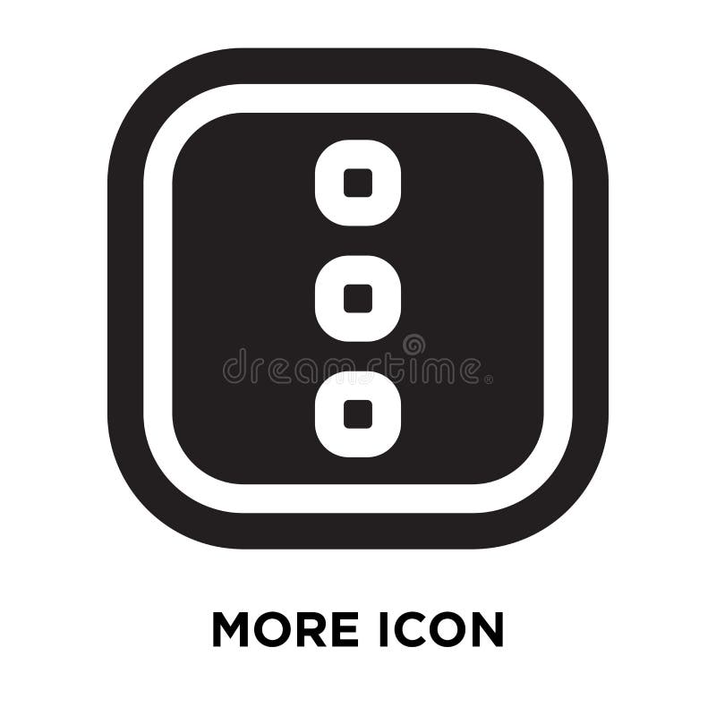 More Icon Vector Sign and Symbol Isolated on White Background, M Stock ...