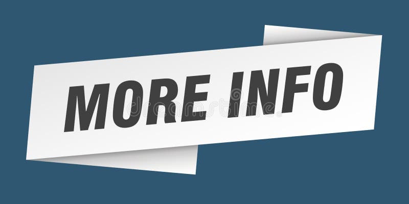 More Info Banner Template. Ribbon Label Sign. Sticker Stock Vector ...