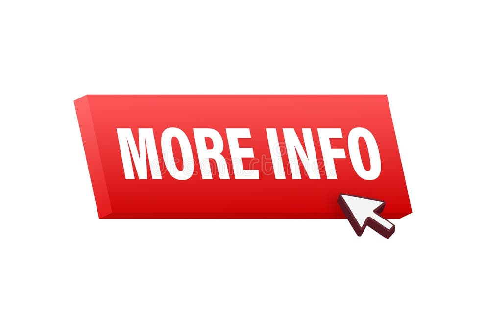 More Info Button with Cursor. Vector Stock Illustration. Stock Vector ...