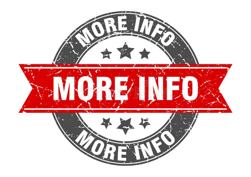 More Info Round Stamp with Ribbon. Label Sign Stock Vector ...