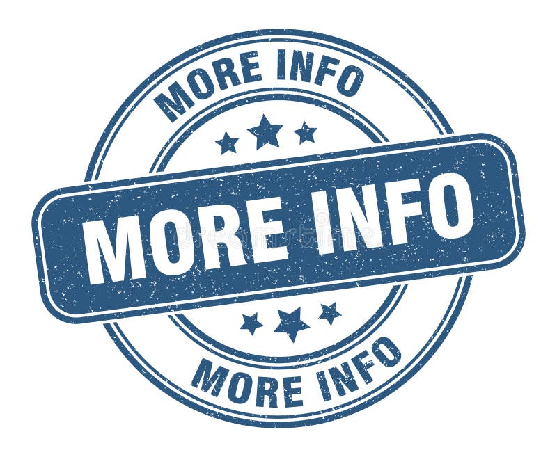 More Info Stamp. More Info Label. Round Grunge Sign Stock Vector ...