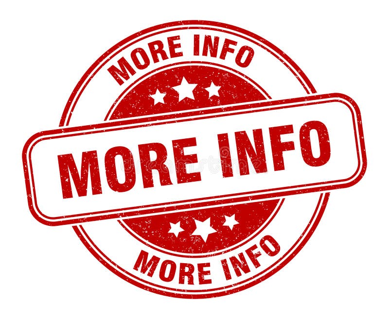 More Info Stamp. More Info Label. Round Grunge Sign Stock Vector ...