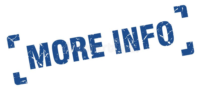 More Info Stamp. Square Grunge Sign Isolated on White Background Stock ...