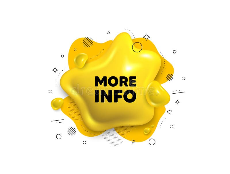 More Info Symbol. Navigation Sign. Abstract Liquid 3d Shape. Vector ...