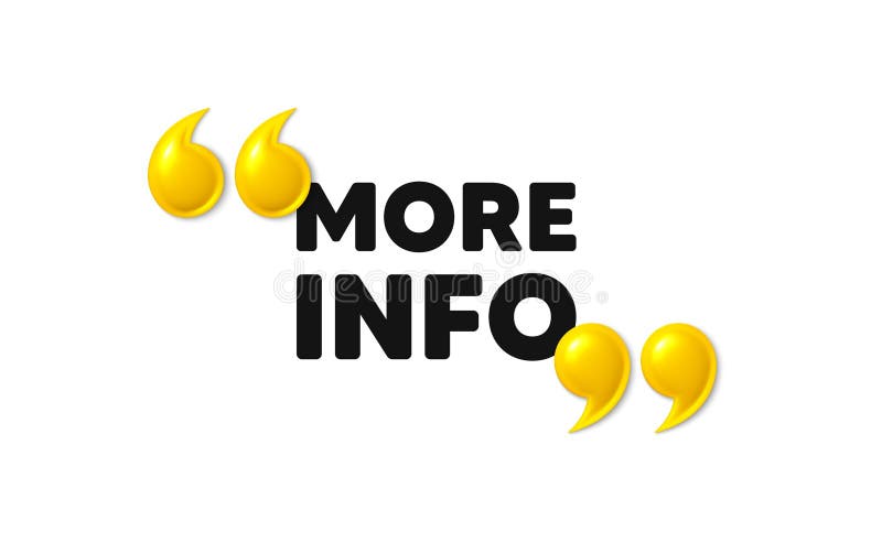 More Info Symbol. Navigation Sign. 3d Quotation Marks. Vector Stock ...