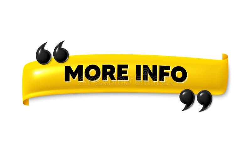 More Info Symbol. Navigation Sign. 3d Ribbon Banner. Vector Stock ...