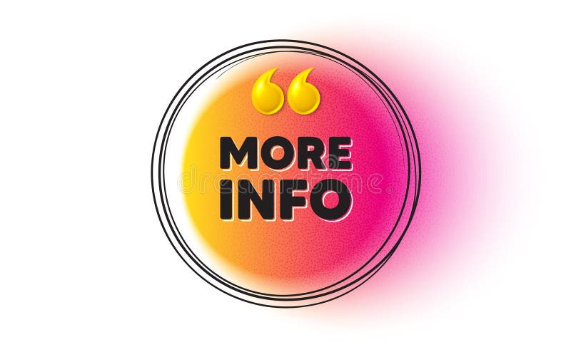 More Info Symbol. Navigation Sign. Hand Drawn Round Frame Banner ...