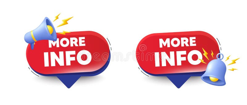 More Info Symbol. Navigation Sign. Red Speech Bubbles. Vector Stock ...