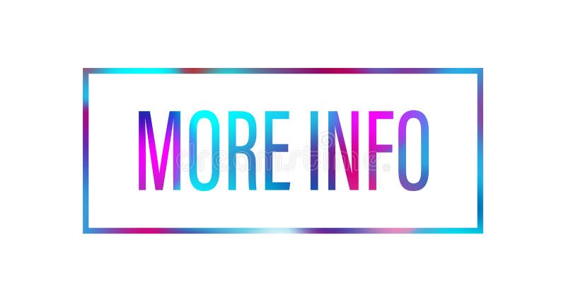 More Info Web Rainbow Letters Banner Icon on White Background Stock ...