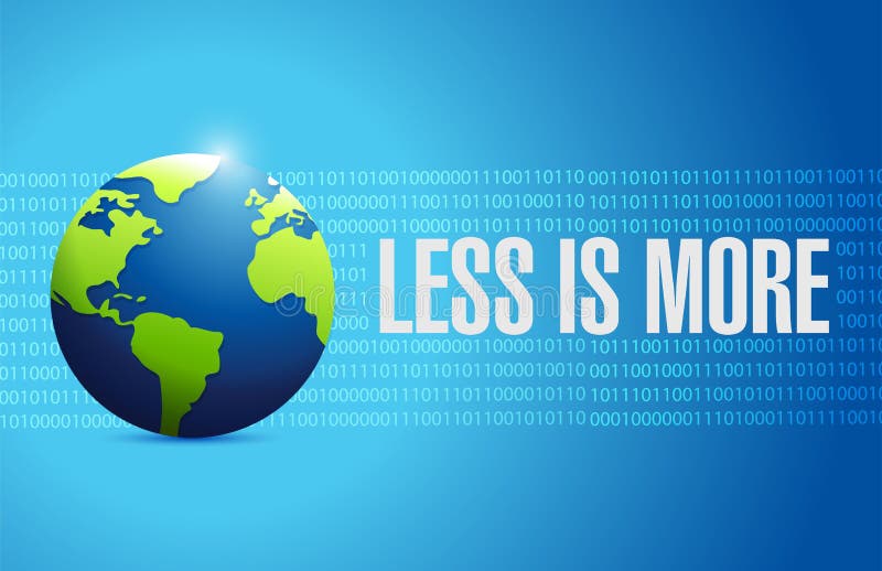 Less is More International Sign Concept Stock Illustration ...
