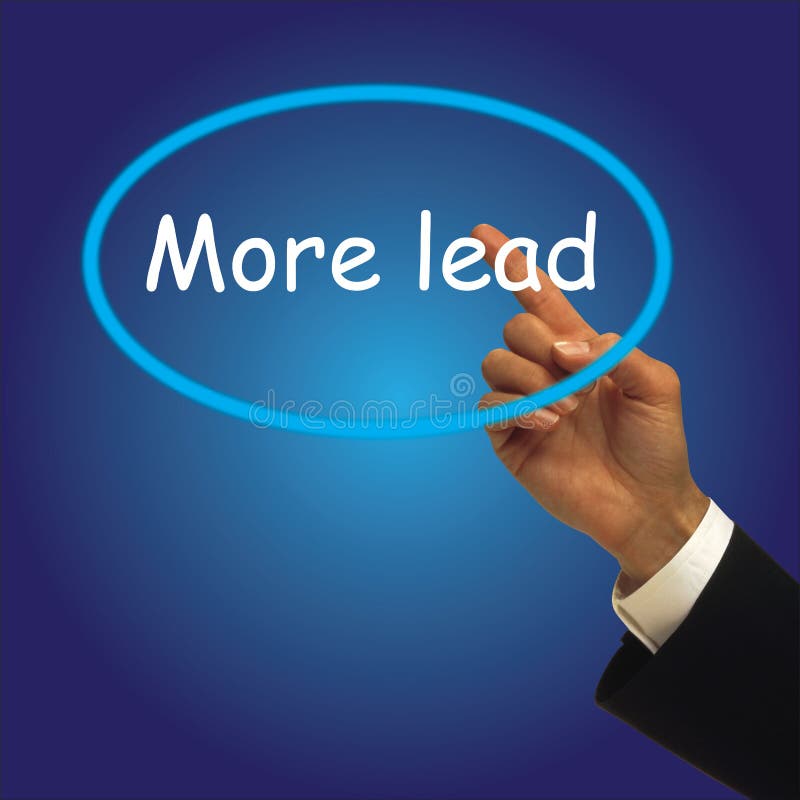 Lead generation sign stock photo. Image of pointing, sign - 34617390