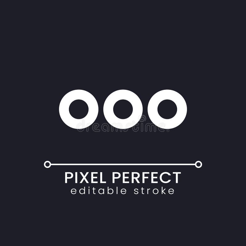 More Options Button Pixel Perfect White Linear Ui Icon for Dark Theme ...